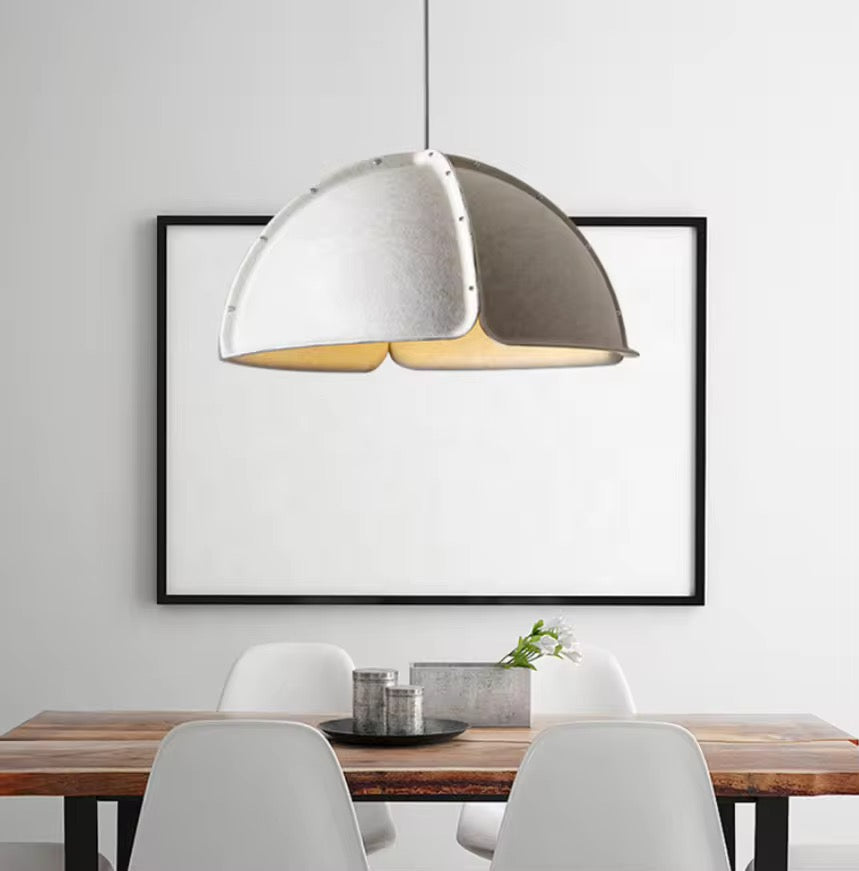 Led Acoustic Pendant Light Recycled Material round Wool Felt Sound Abs ...