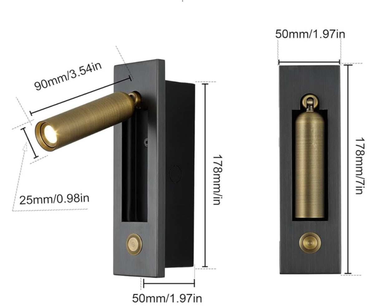 kICHLER LED Bedroom Lamp Headboard Wall Light Sconce, Bedside Reading ...